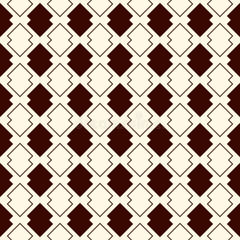 Seamless Pattern with Diamond Grid. Arrows Motif. Simple Print with ...