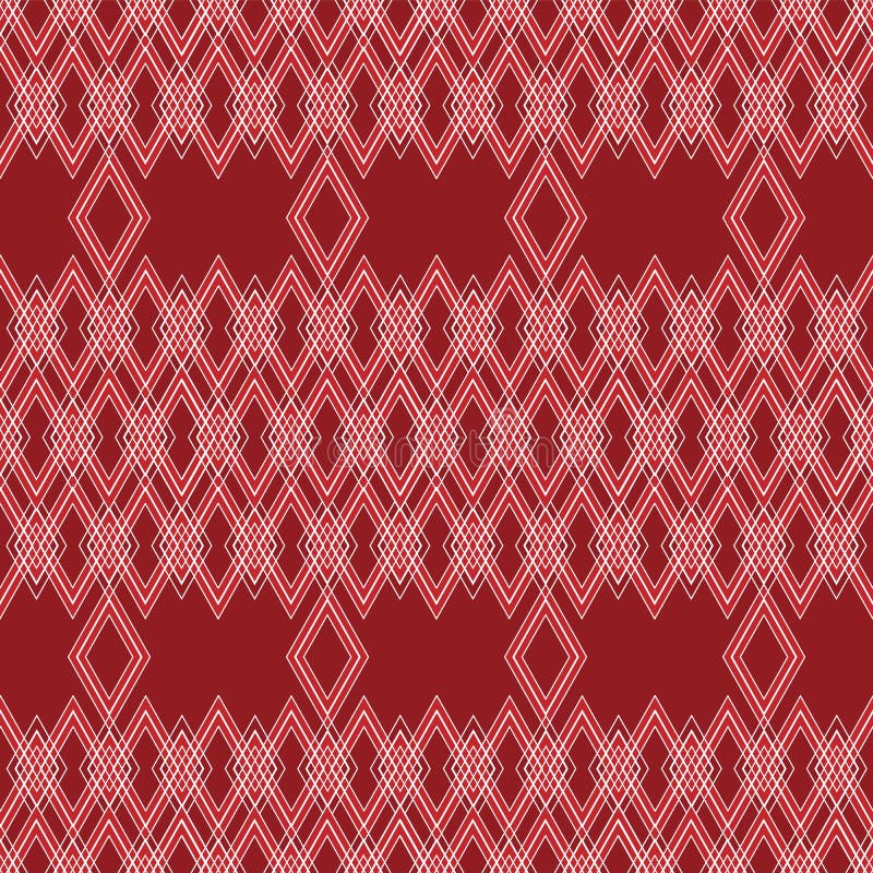 Seamless Pattern with Diamond Shape in Red and White Background for ...