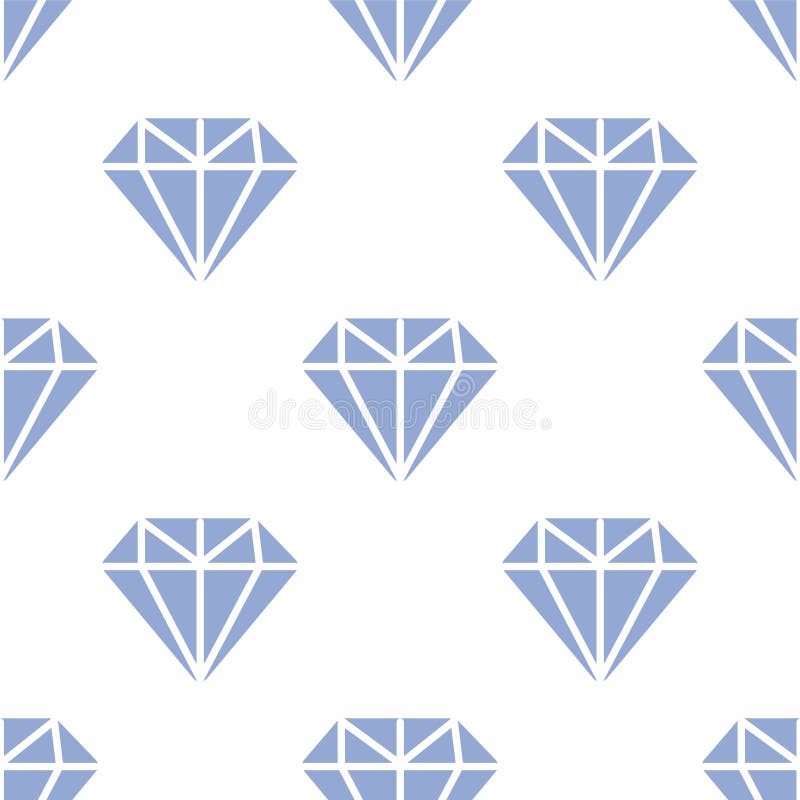 Seamless Pattern with Diamond Stones Stock Vector - Illustration of ...