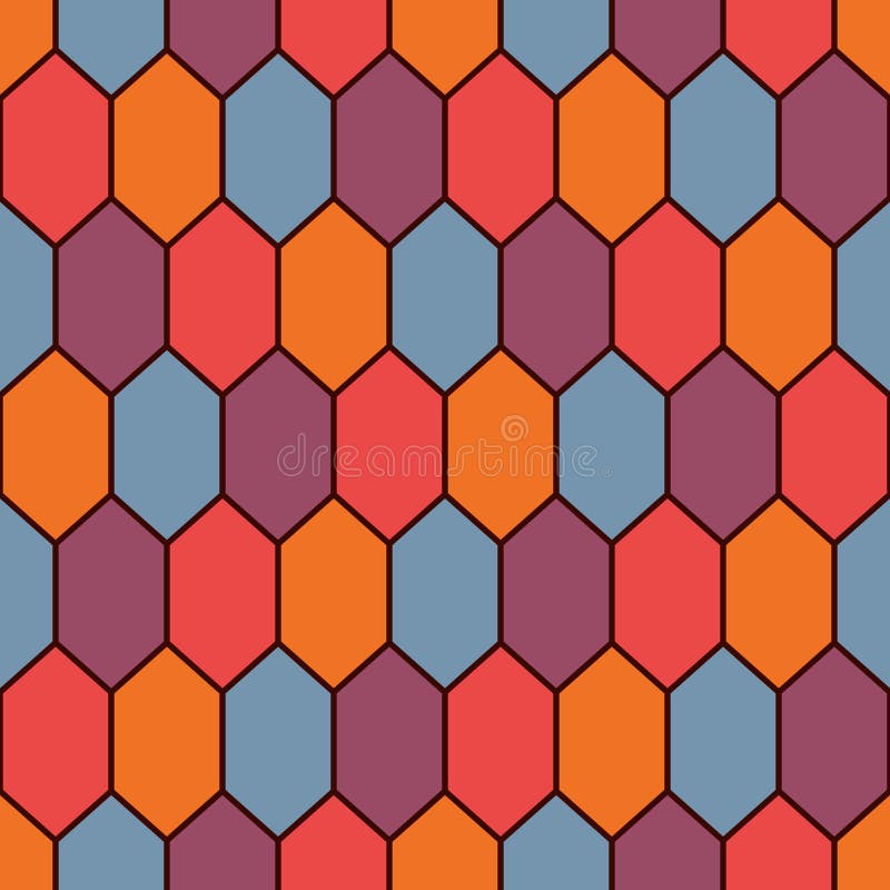 Seamless Pattern with Diamonds Grid. Turtle Shell Motif. Honeycomb ...