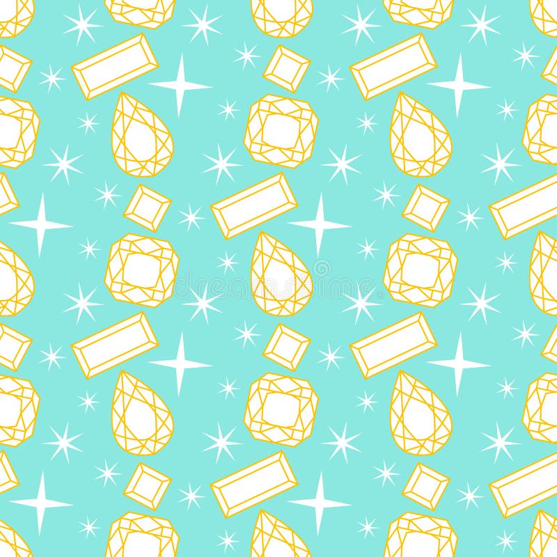Seamless Pattern with Diamonds Stock Vector - Illustration of outline ...
