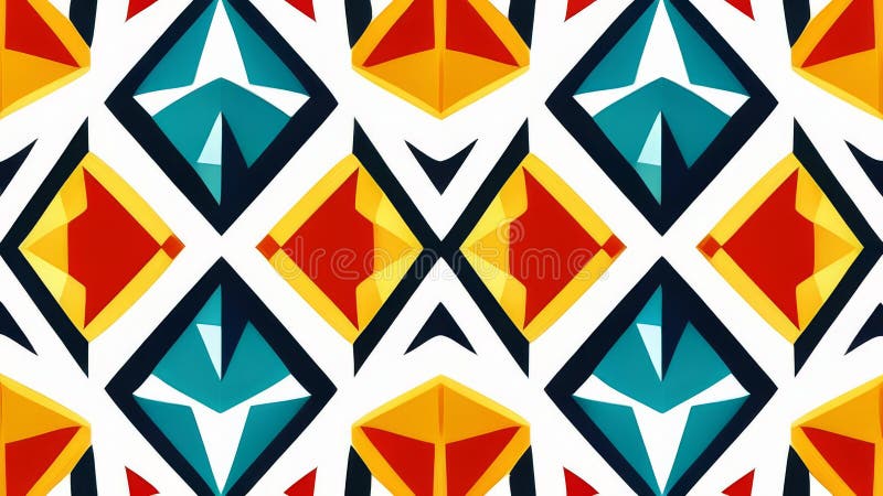 Seamless Pattern with Diamonds. Vector Illustration in Retro Style ...