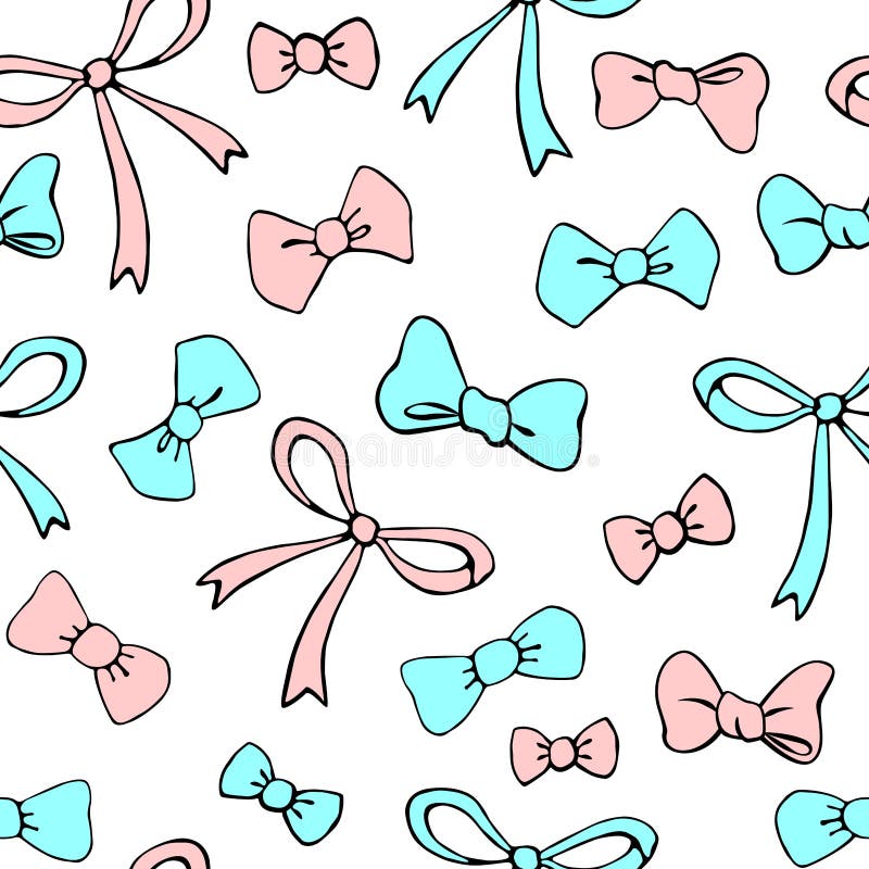 Cute Ribbons Outline Stock Illustrations – 432 Cute Ribbons Outline ...