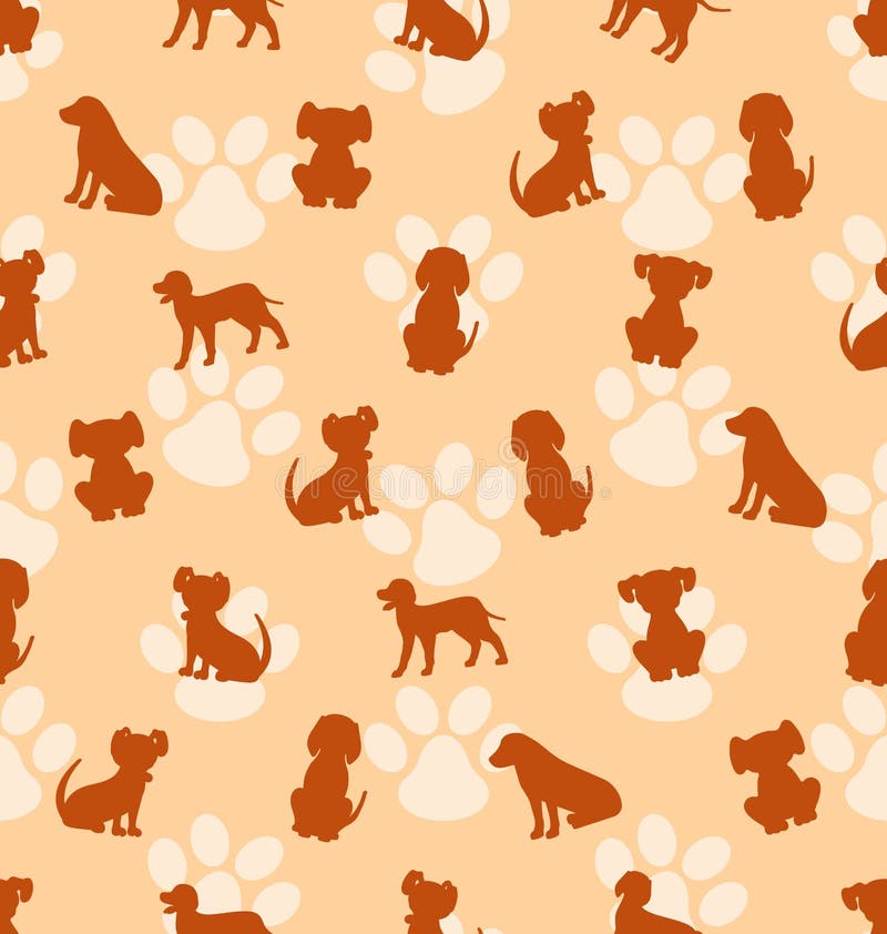 Pattern With Dogs. Seamless Texture. Stock Vector - Illustration of ...