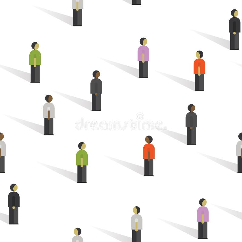Seamless Pattern with Different Businessman,simple Human Characters ...