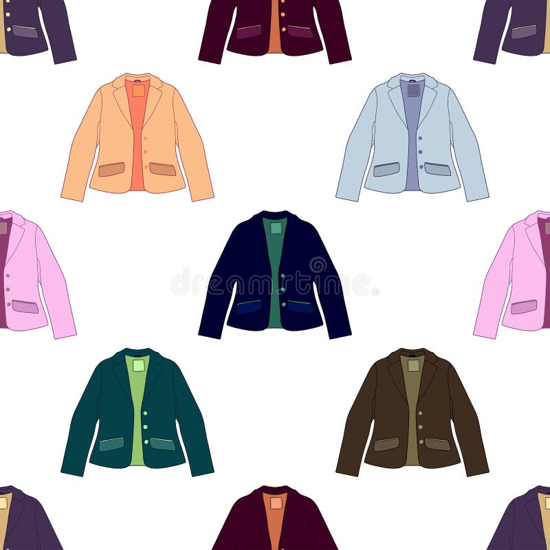 Vector Jackets with Hood Pattern. Fashion Design Stock Vector ...