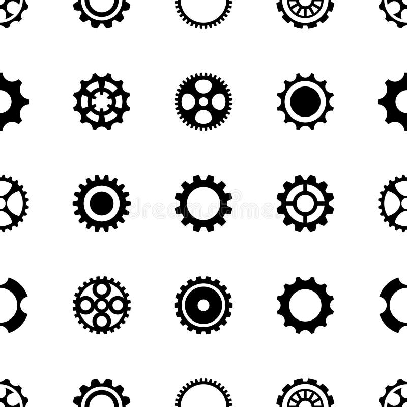 Different Gear Shapes stock vector. Illustration of collage - 28612517