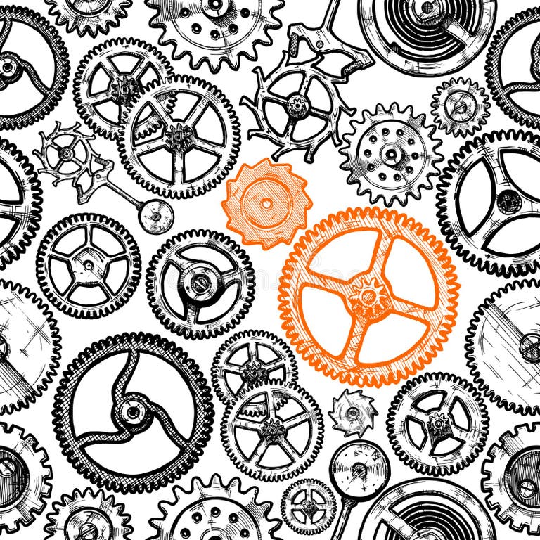 Clockwork Pattern Stock Illustrations – 4,458 Clockwork Pattern Stock ...