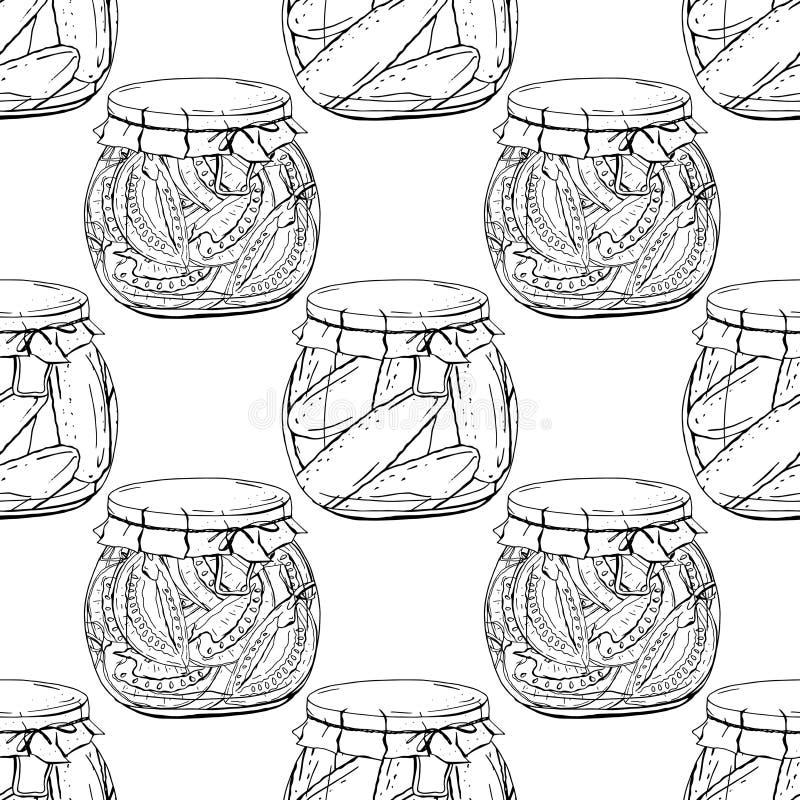 Set of Jars with Vegetables. Stock Vector - Illustration of olives ...