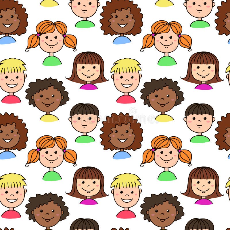 Set of Different Happy Children Stock Vector - Illustration of friend ...