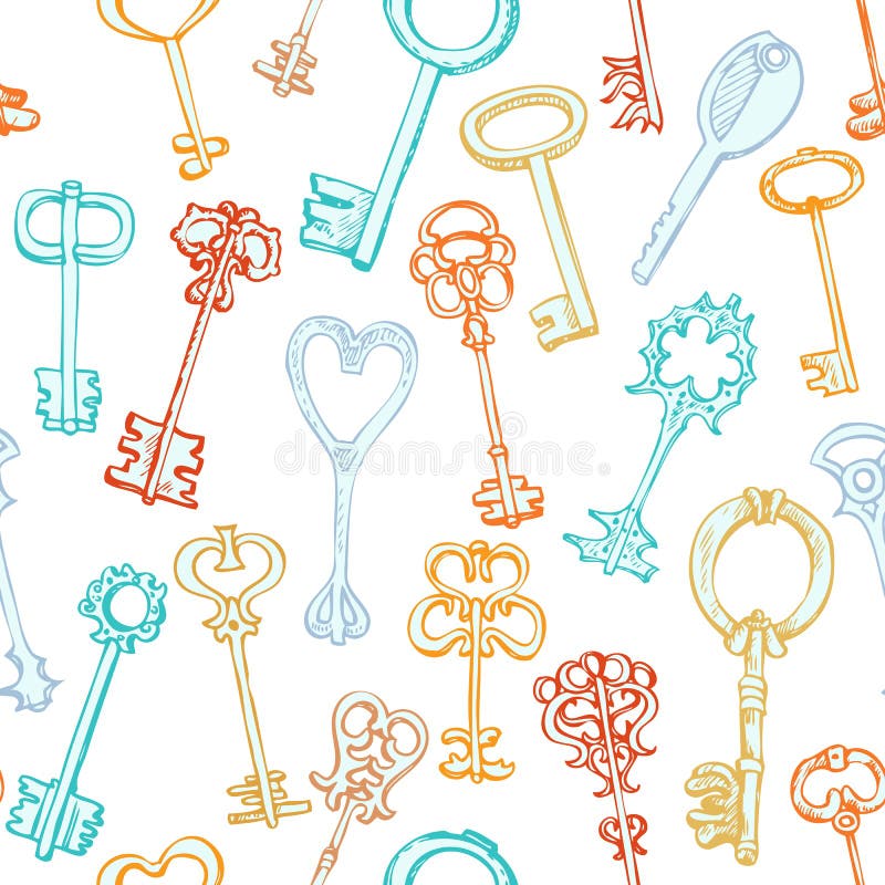 Set of different keys stock vector. Illustration of design - 54924539