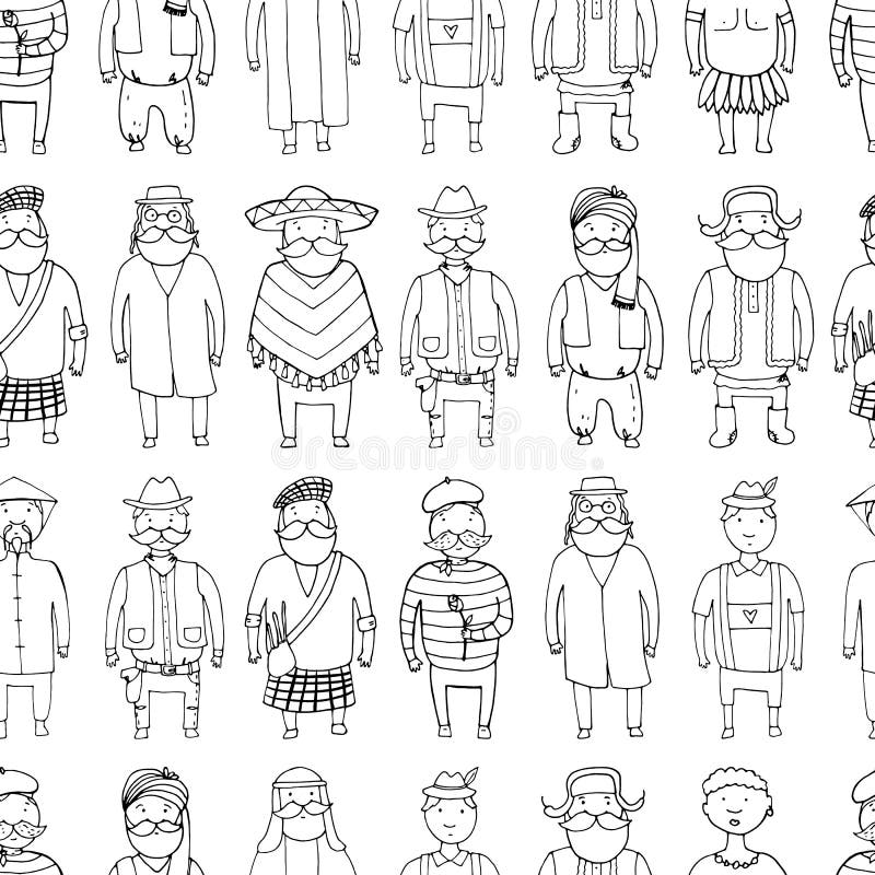 Different Nationality People Standing on the Earth in Peace Stock ...