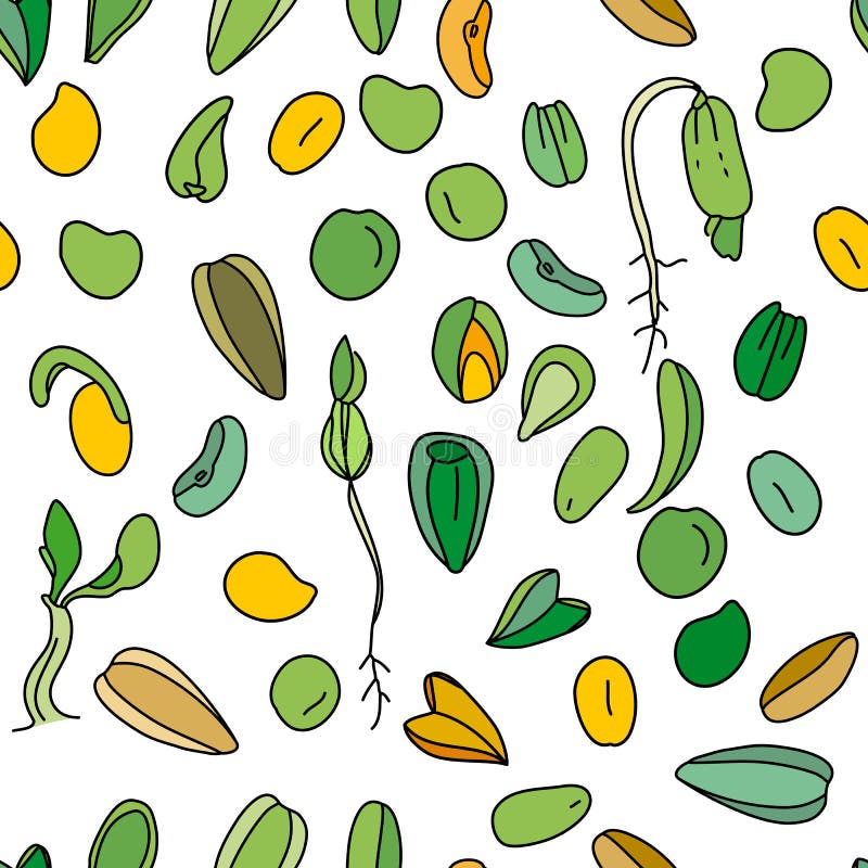 Seamless Pattern with Different Seeds. Endless Texture Stock Vector ...