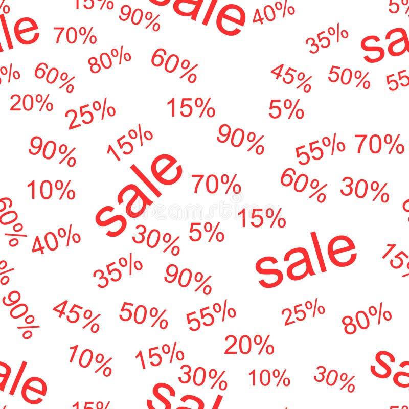 Seamless Pattern Discount Sale Icon Half Percent. Vector Illustration ...