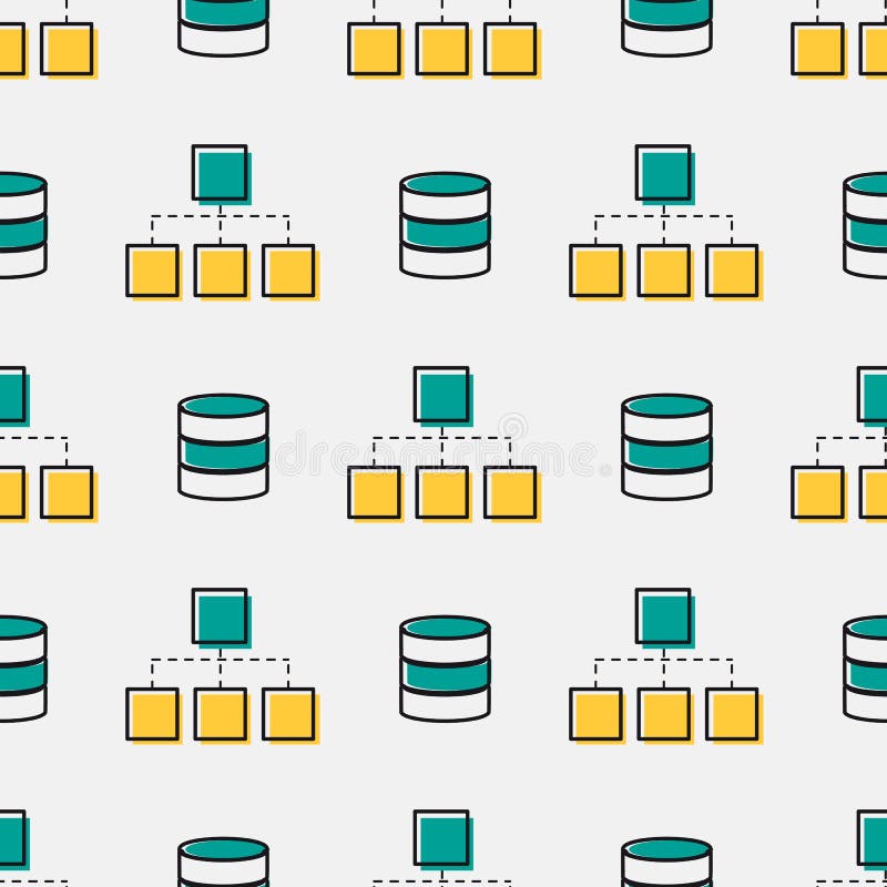 Seamless Pattern with Disk and Algorithm Scheme Stock Vector ...