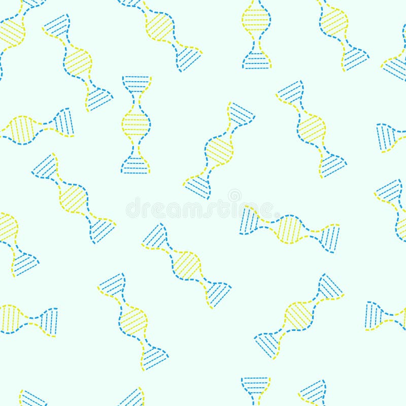 Seamless Pattern DNA Sign. Abstract Background with Molecules Stock ...