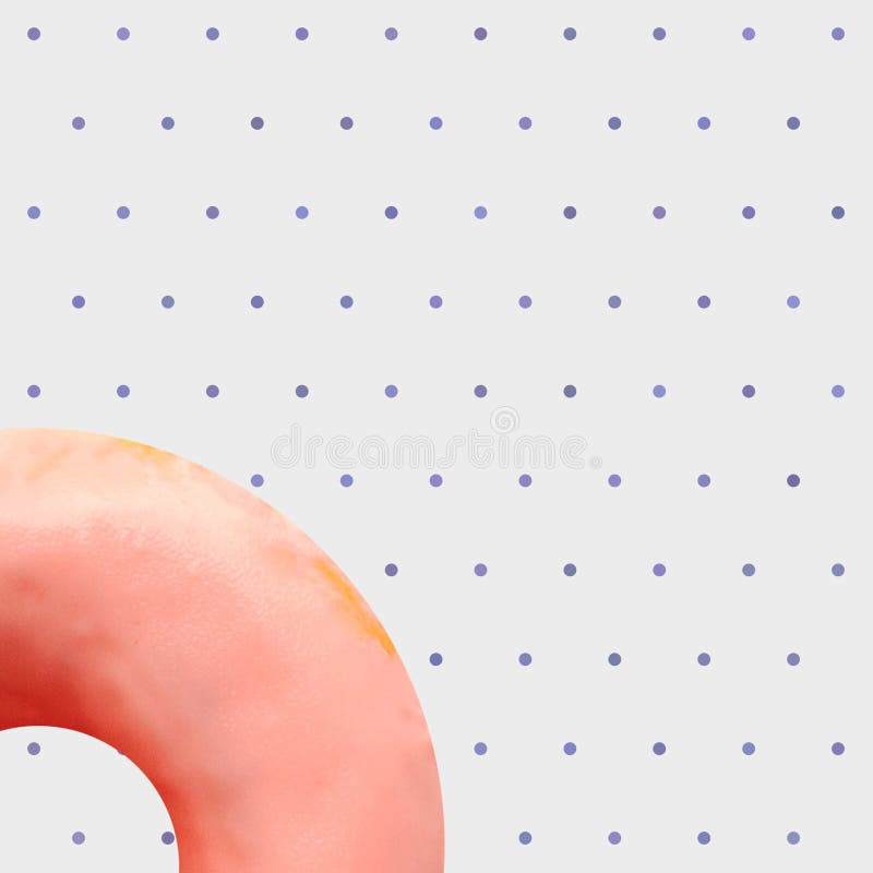 Seamless Pattern of Donut on Pastel Dot Background Stock Photo - Image ...