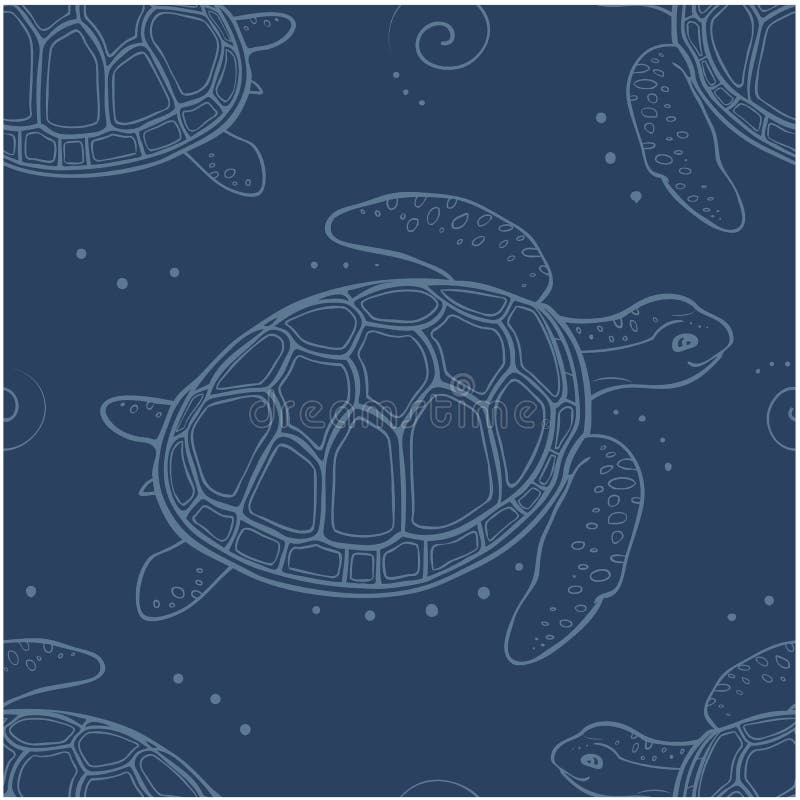 Big Turtle - Contour Drawing, Coloring Page Stock Vector - Illustration ...