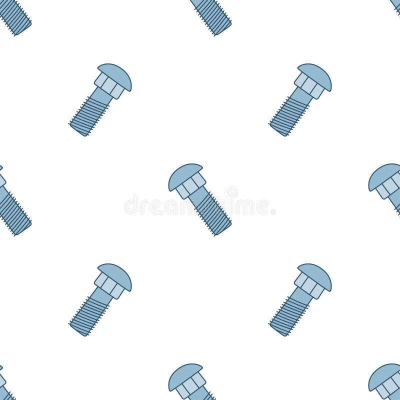 Seamless Pattern with Doodle Screws. Texture with Hand Drawn Bolts ...