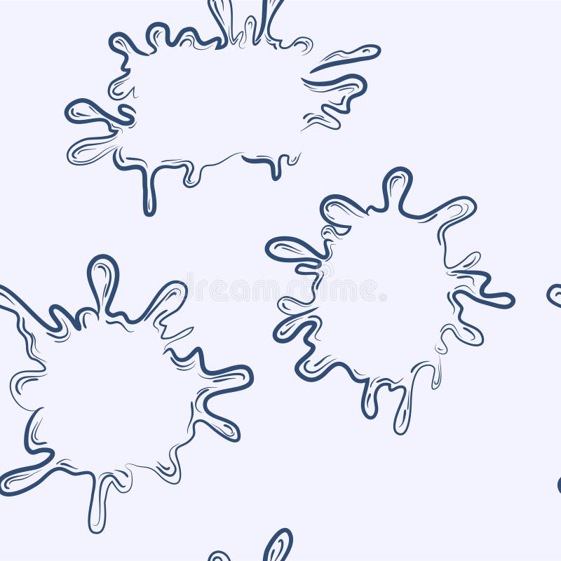 Doodle Splash Frame Set Isolated on White Background. Vector Stock ...