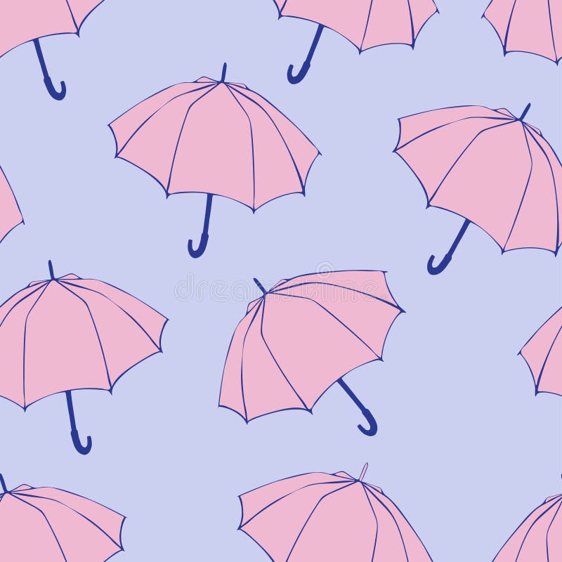 Pattern Pink Seamless Umbrellas Vector Stock Illustrations – 235 ...