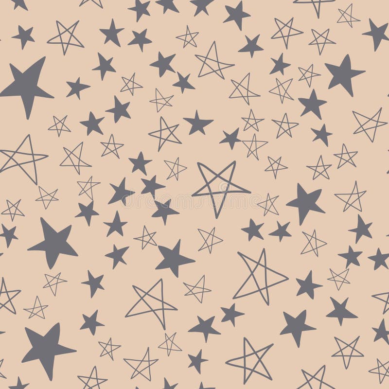 Seamless Pattern, Dot Star Starfall, Vector Illustration Design with ...