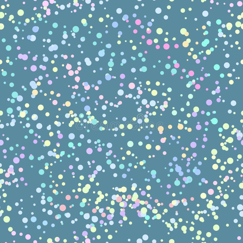 Seamless Pattern with Dots, Confetti on Dark Background, Naive, Simple ...
