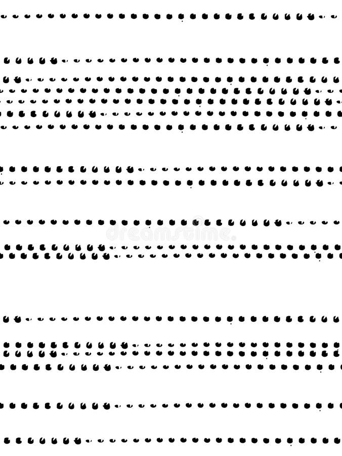 Seamless Pattern with Dots Lined Up in the White and Black Colors. Ink ...