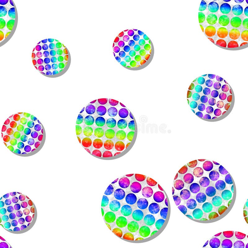 Seamless Pattern with Dotted Circles Stock Illustration - Illustration ...
