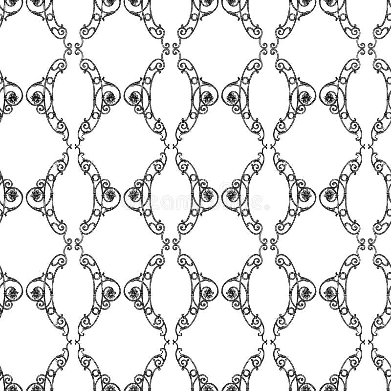 Seamless Pattern from Drawn Vintage Design Elements Stock Vector ...