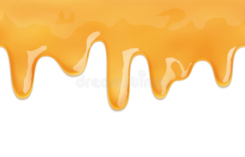 Seamless Pattern of Dripping Glossy Honey Vector. Stock Vector ...