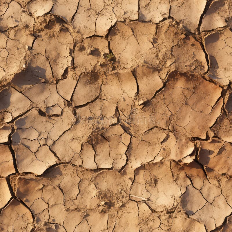 A Seamless Pattern of Dry Patch of Soil. Stock Illustration ...