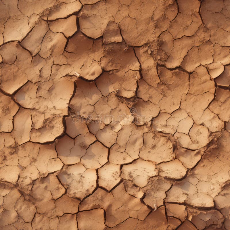 A Seamless Pattern of Dry Patch of Soil. Stock Illustration ...