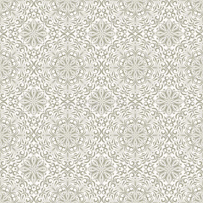 Seamless Pattern in Eastern Style. Vector Backdrop with Floral Ornament ...