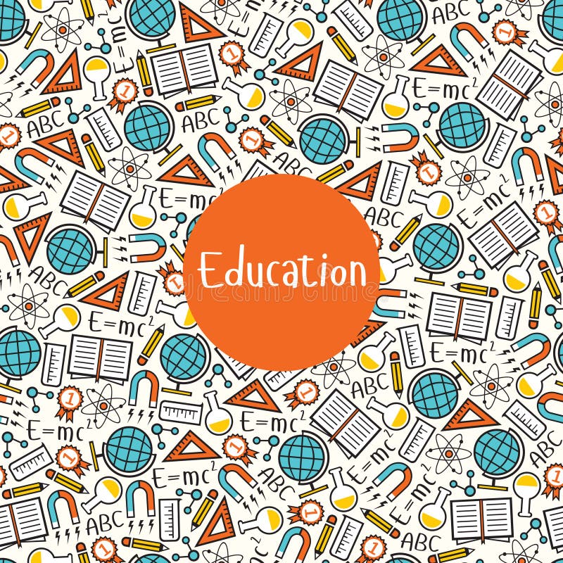 Education pattern stock vector. Illustration of school - 25787728