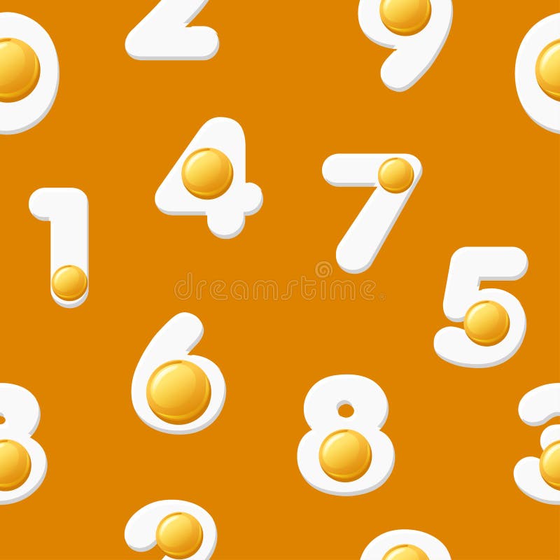 Seamless Pattern Egg Scrabble Numbers , Texture for Graphic Design ...