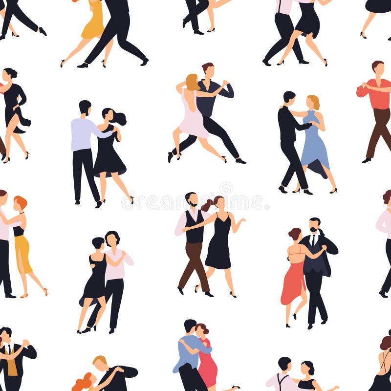 Pattern With Tango And Flamenco Dancers. Stock Vector - Illustration of ...