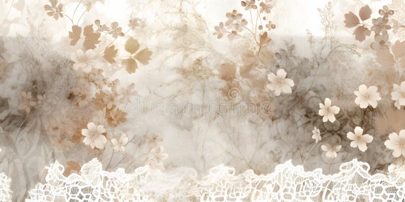 Bohemian Floral Lace Seamless Pattern Stock Illustration - Illustration ...