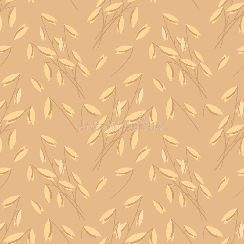 Seamless Pattern Element with Oats Stock Illustration - Illustration of ...