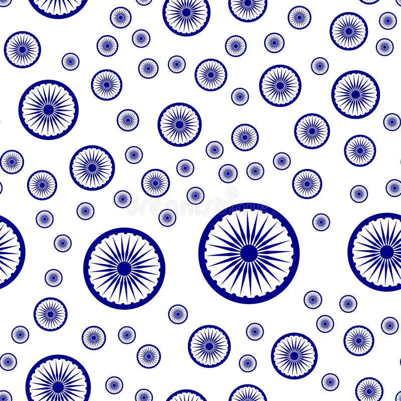 Seamless Pattern with Elements of the Indian Flag. Flat Illustration ...