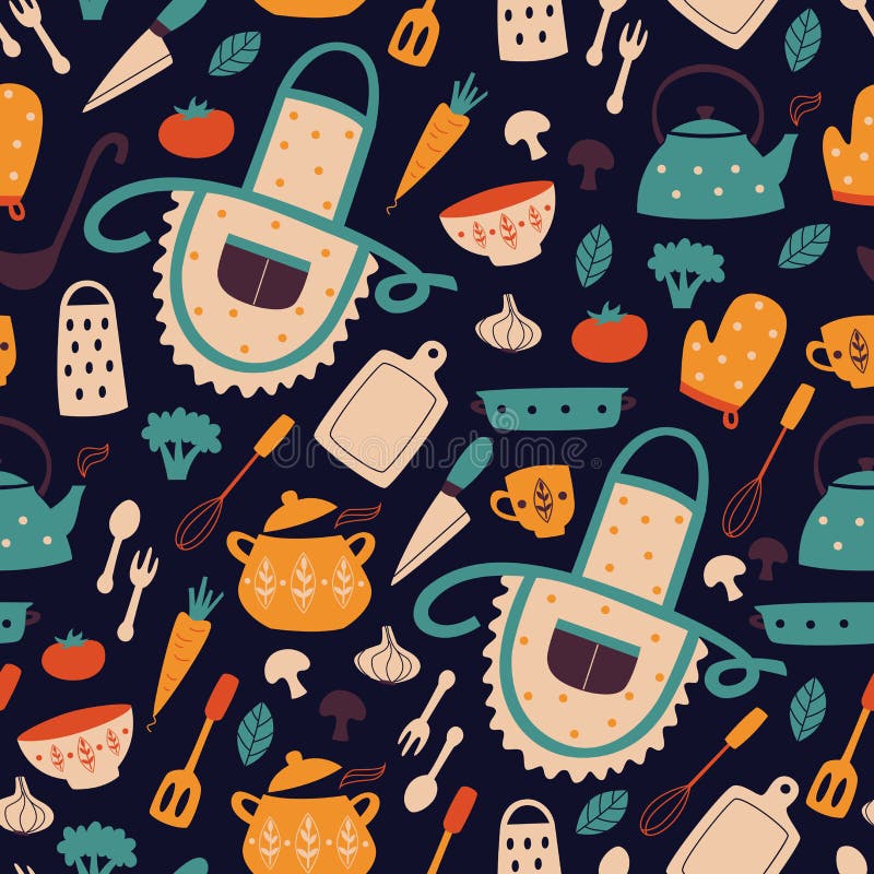 Cute Cooking Pattern Stock Illustrations – 14,242 Cute Cooking Pattern ...