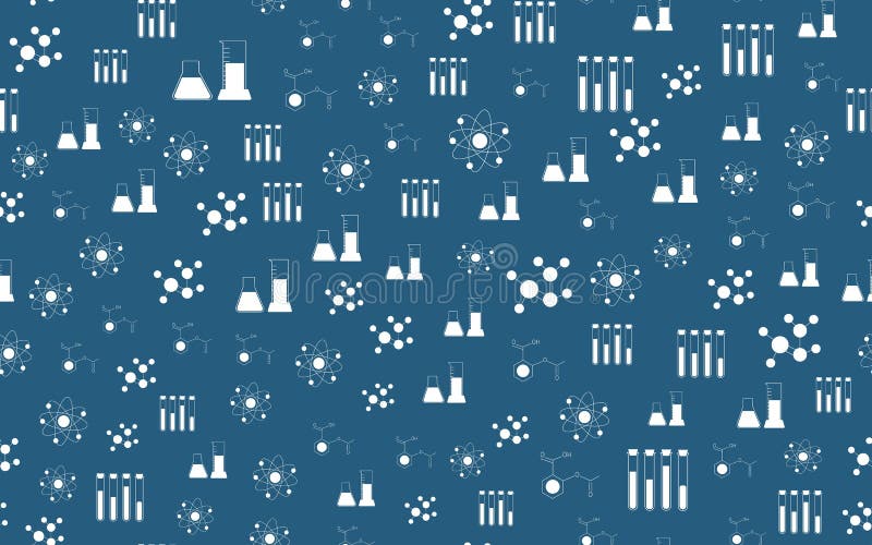 Seamless Pattern with Elements on the Topic of Chemistry Stock Vector ...