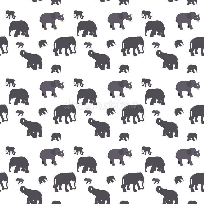 Seamless Pattern of Elephant. Stock Vector - Illustration of creativity ...
