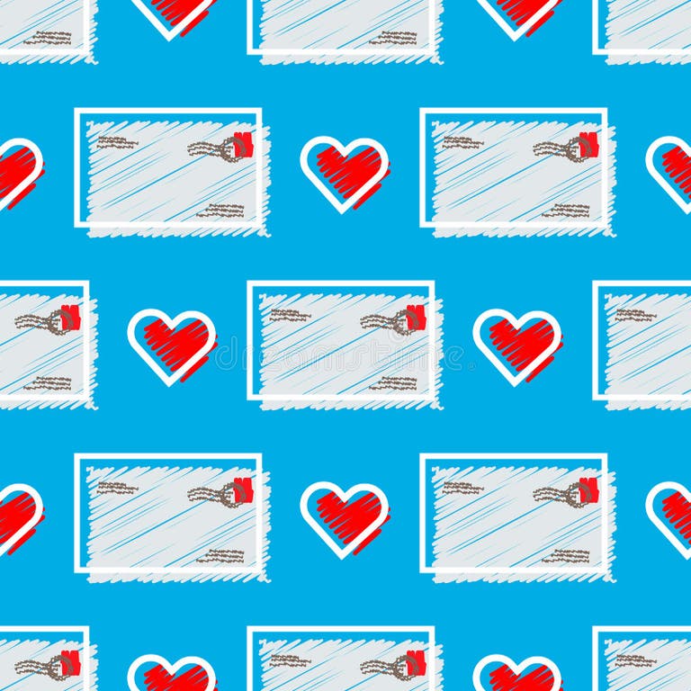 Seamless Pattern Emails, Letters, Directed Upwards. Background for Web ...