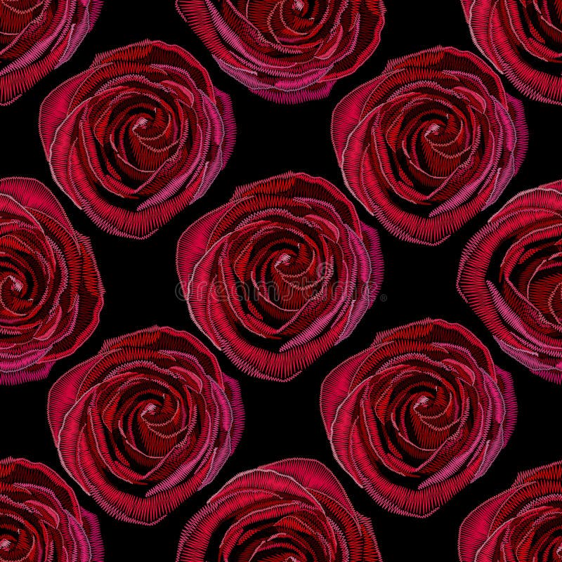 Embroidery Rose Stock Illustrations – 7,032 Embroidery Rose Stock ...