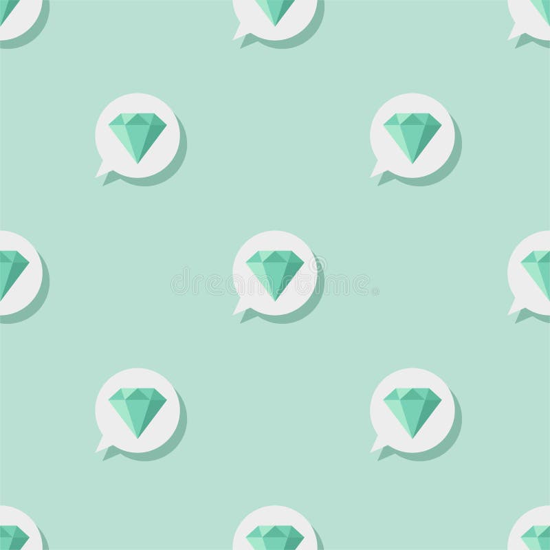 Seamless Pattern with Emerald Stock Vector - Illustration of backdrop ...