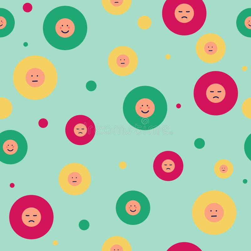 Seamless Pattern Emotional Balance Concept. Emotional Intelligence ...