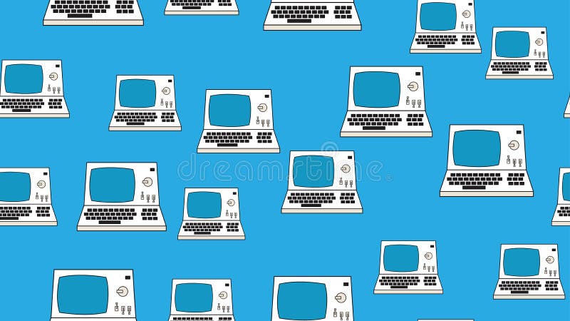 Endless computer network stock vector. Illustration of blue - 43400142