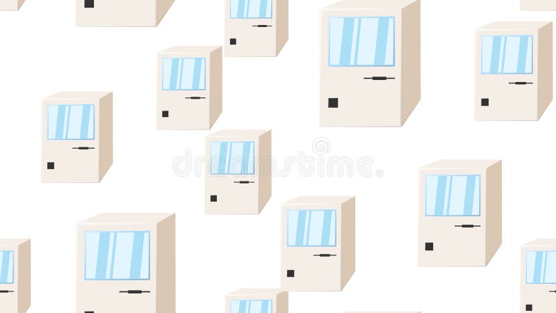 Seamless Pattern Endless Computer with Old Retro Computers, Vintage ... Seamless Pattern Endless Computer with Old Retro Computers, Vintage ...
