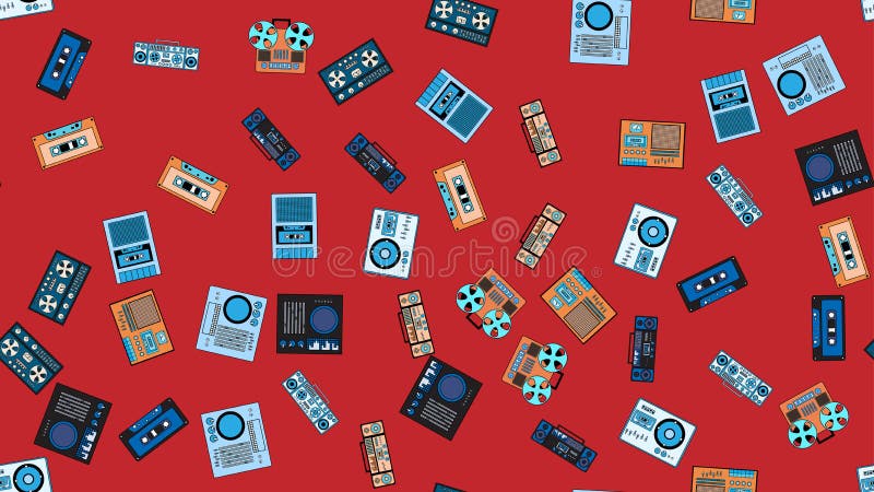 Seamless Mix Tape Pattern 80s Style Stock Photos - Free & Royalty-Free ...